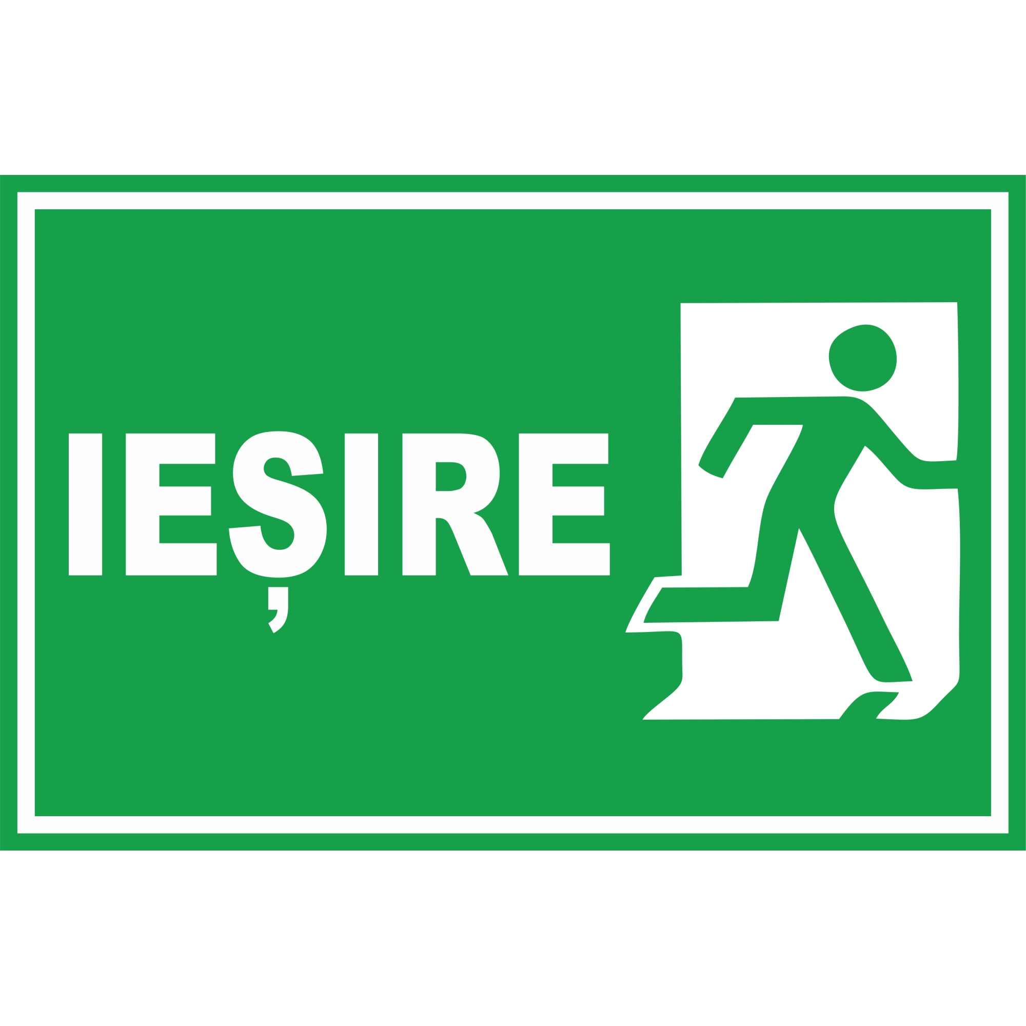 Semn Indicator, Iesire, Placa Aluminiu, 10x15 cm - eMAG.ro