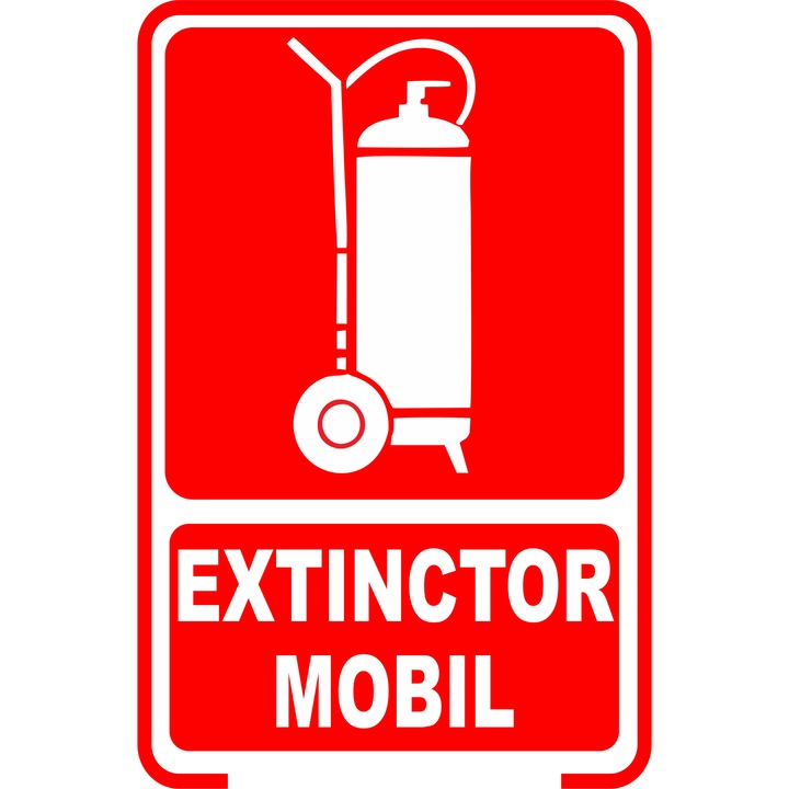 Semn Indicator, Extinctor Mobil, Placa Aluminiu, 20x30 cm - eMAG.ro