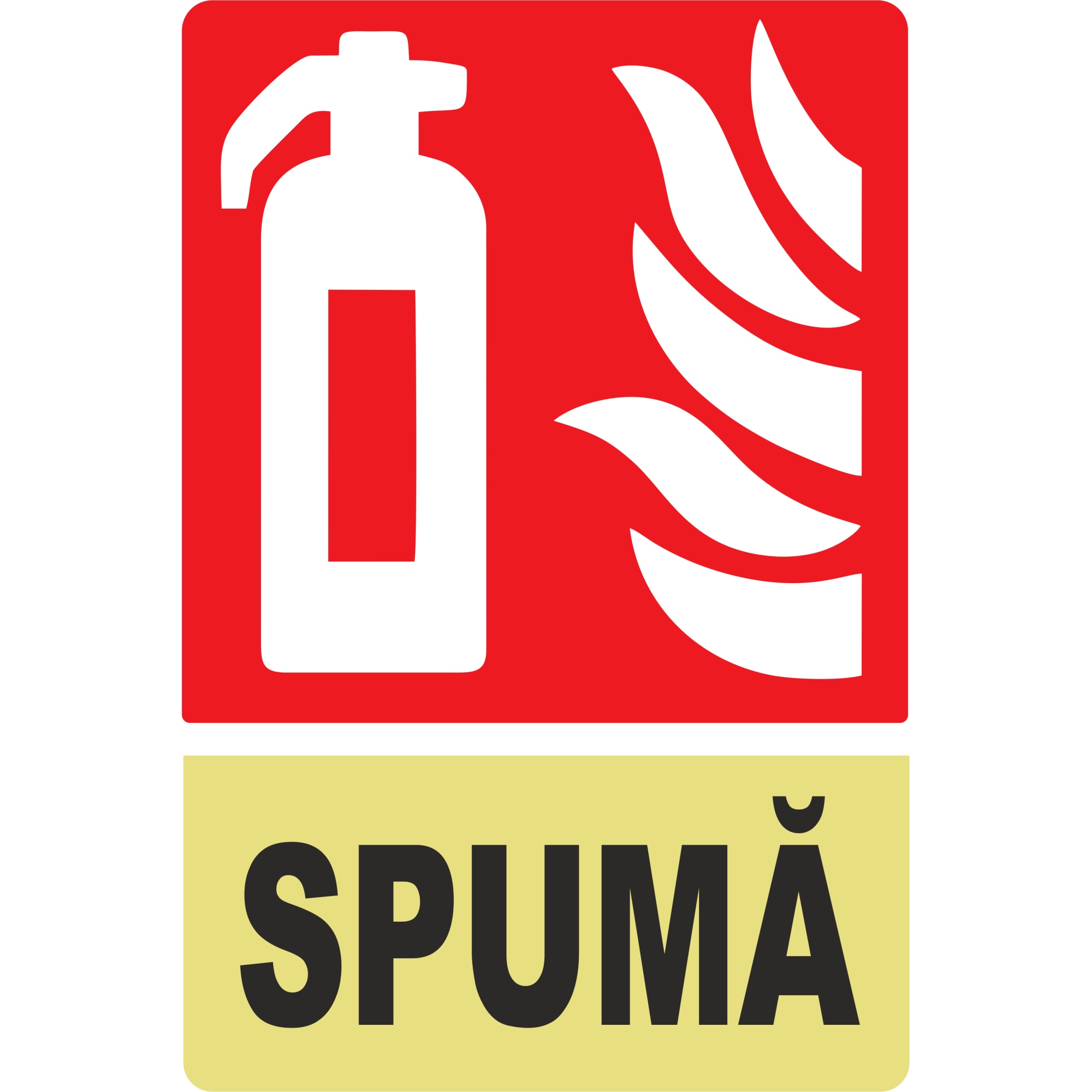 Semn Indicator, Stingator cu Spuma, Placa Aluminiu, 20x30 cm - eMAG.ro