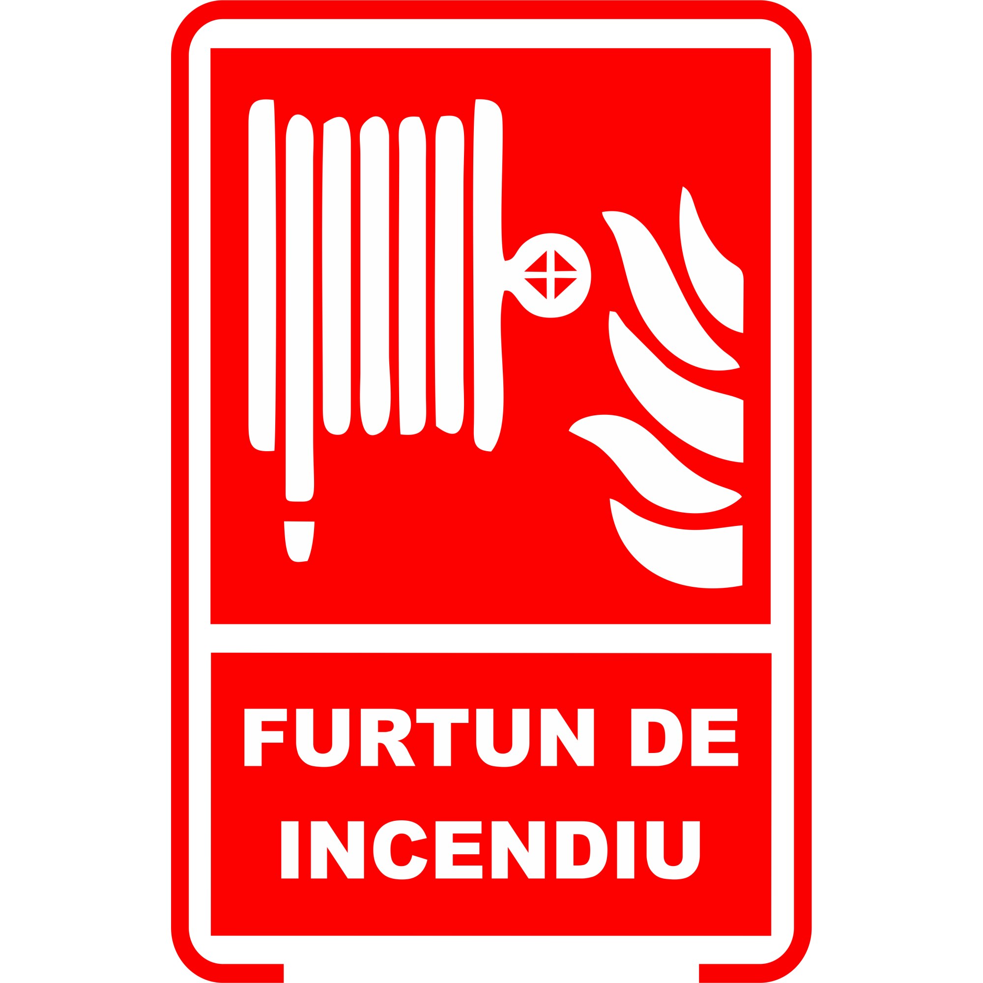 Semn Indicator, Furtun de Incendiu, Placa compacta PVC, 20x30 cm - eMAG.ro