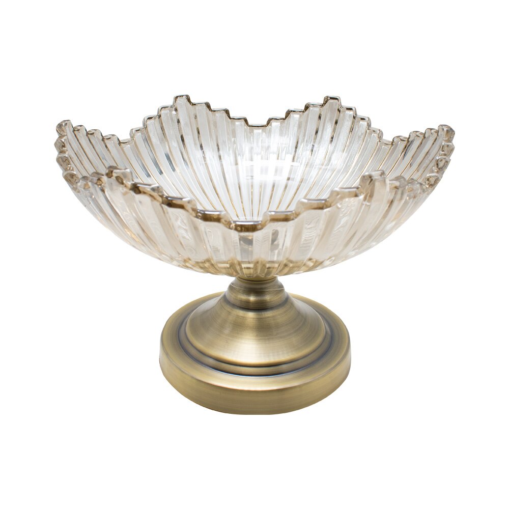 Fructiera Golden Steps, Charisma, Sticla si Metal, 29,5x27x20 cm - eMAG.ro