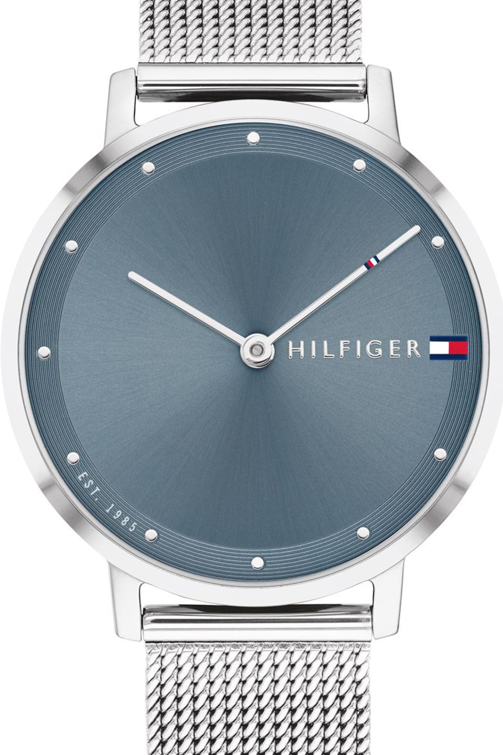 Tommy Hilfiger, Часовник с мрежеста верижка, Сребрист - eMAG.bg