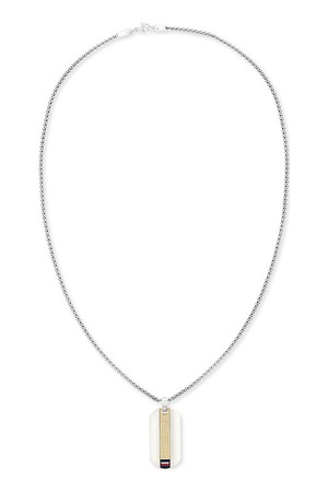 Tommy Hilfiger, Колие от неръждаема стомана, Златен, Сребрист - eMAG.bg