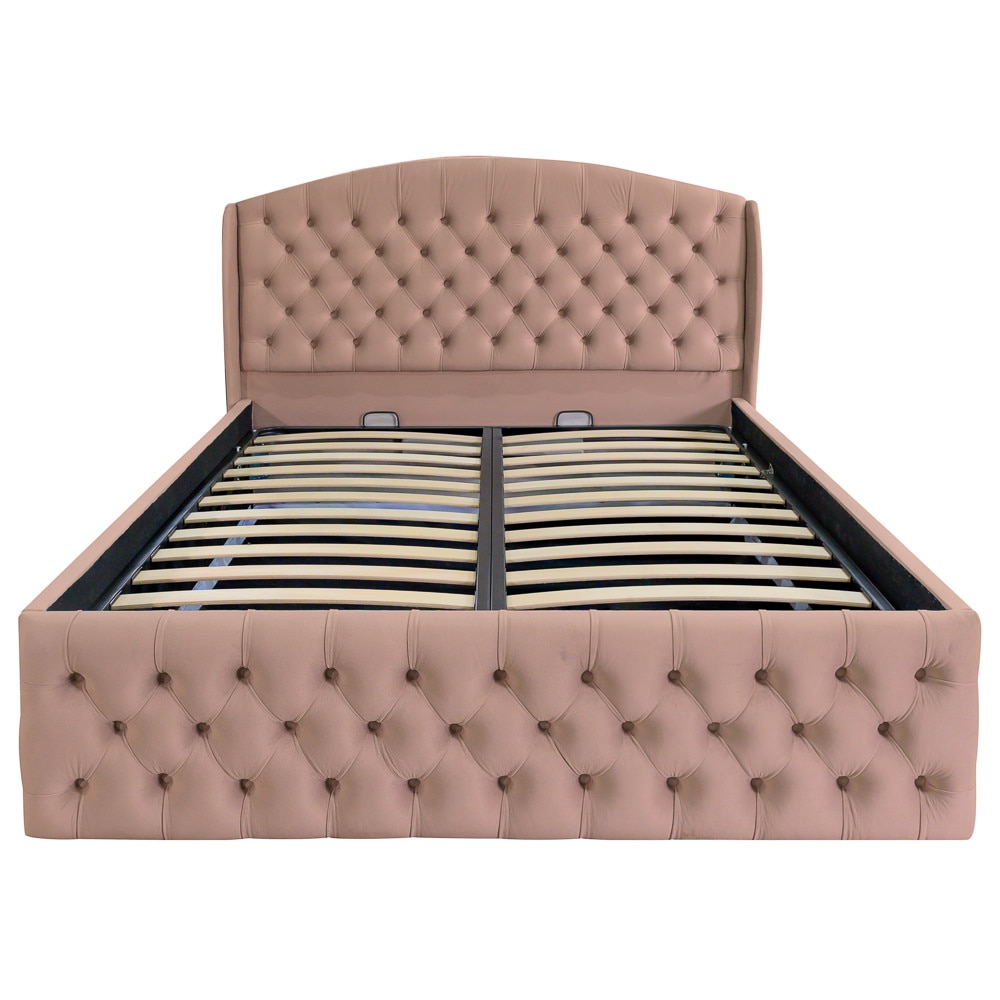 Pat dublu tapitat model Vancouver 180/200 cm culoare cappuccino cu ...