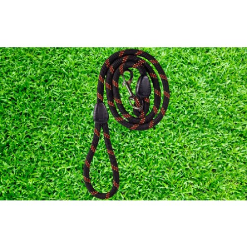 Lesa Pentru Caini, Premium, Negru Cu Model, 115x1.3 cm - eMAG.ro