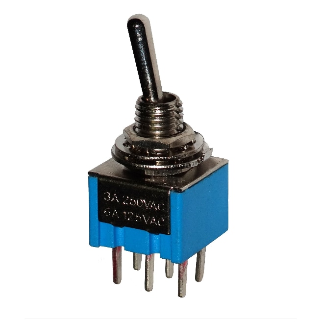Ключ с лост, 6pin, Две положения, Син, 250V, 3A, Ф6mm - eMAG.bg