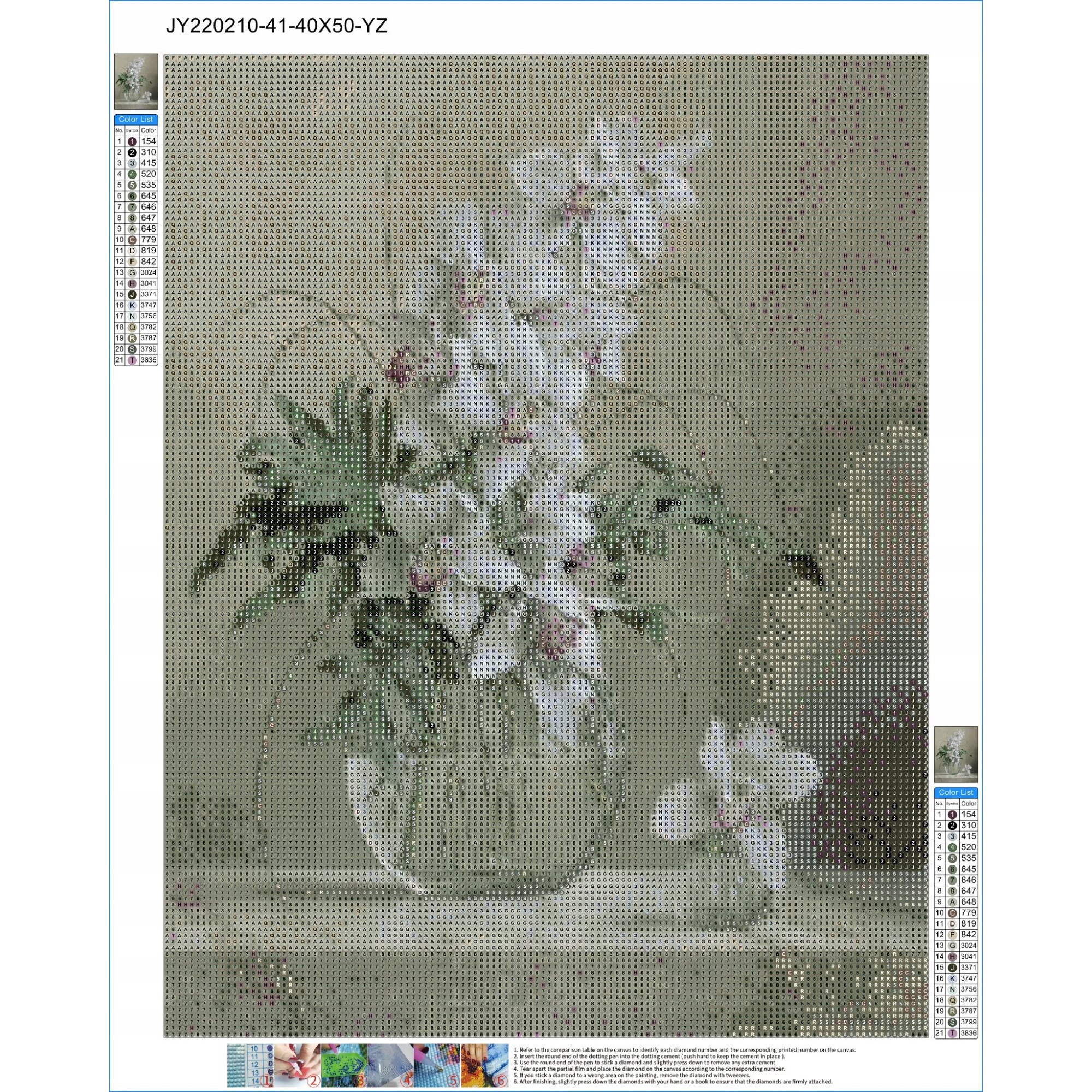 Set de broderie cu diamante 5d, 40x50 cm, Multicolor - eMAG.ro