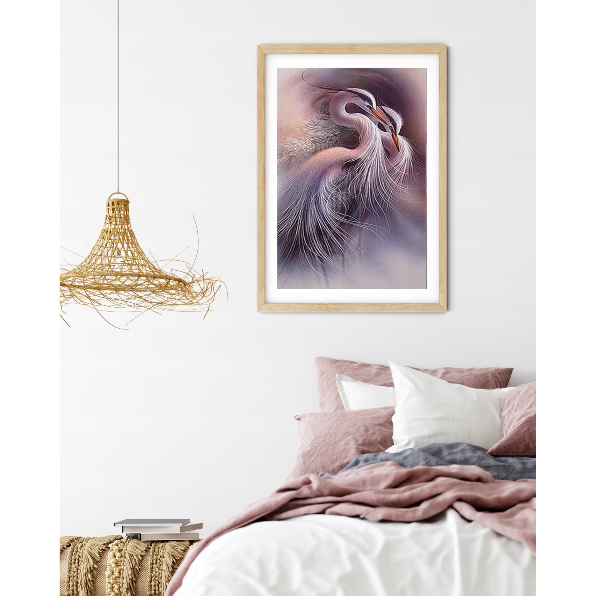 Set pictura cu diamante, Model lebada, 55x105 cm, Multicolor - eMAG.ro