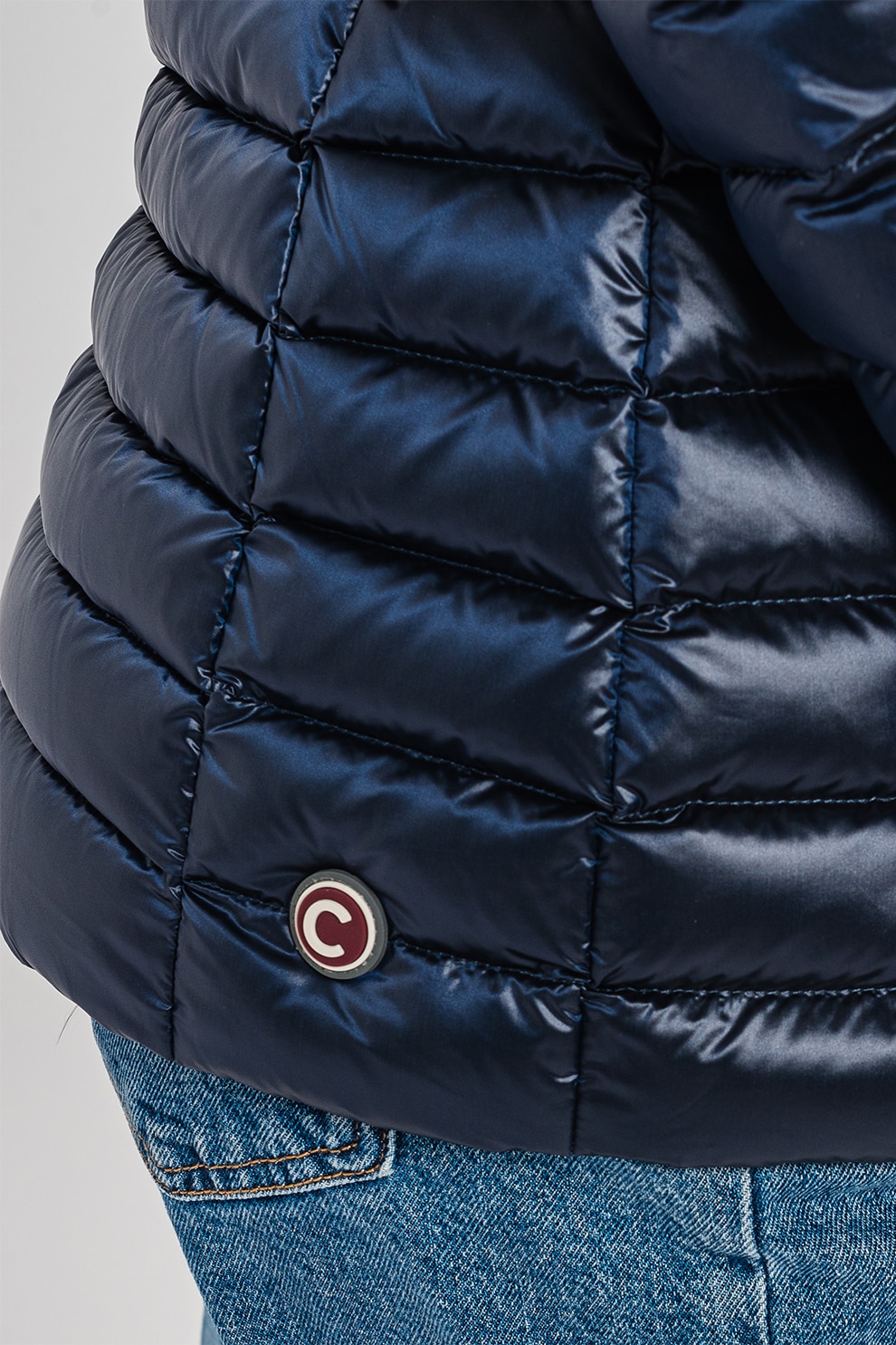 Colmar, Geaca cambrata cu umplutura de puf si aspect matlasat, Albastru ...