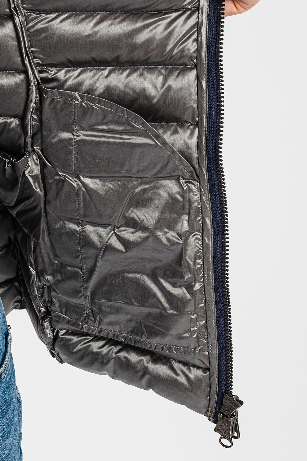 Colmar, Geaca cambrata cu umplutura de puf si aspect matlasat, Albastru ...