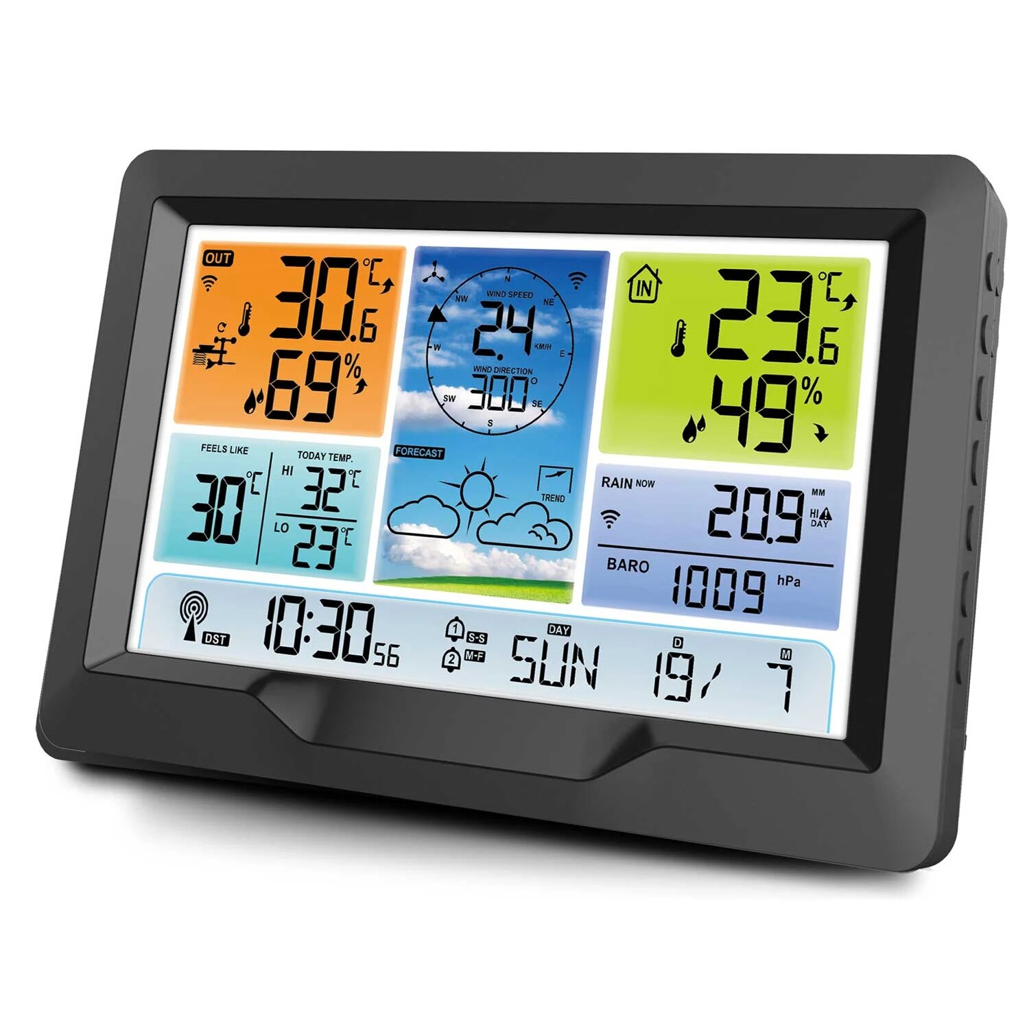 Statie Meteo Berdsen, cu afisaj, prognoza meteo 12 h, alarma ...