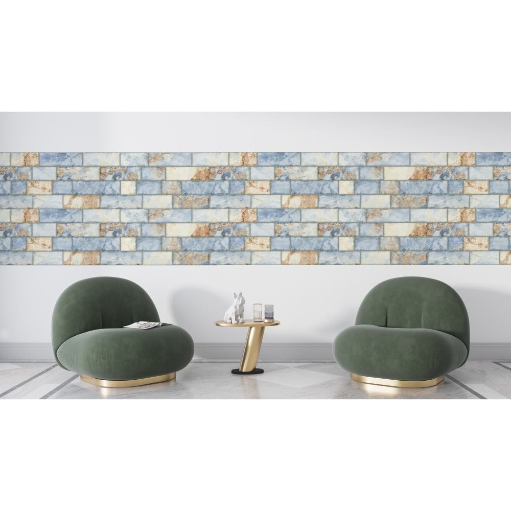 Autocolant faianta, laminat, Priti Global, caramizi, oceanic, 60x200 cm ...