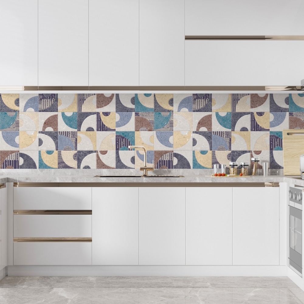 Autocolant faianta, laminat, Priti Global, model gresie semicerc ...