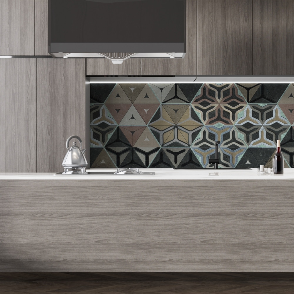 Autocolant faianta, laminat, Priti Global, triunghi, hexagon, 60x200 cm ...