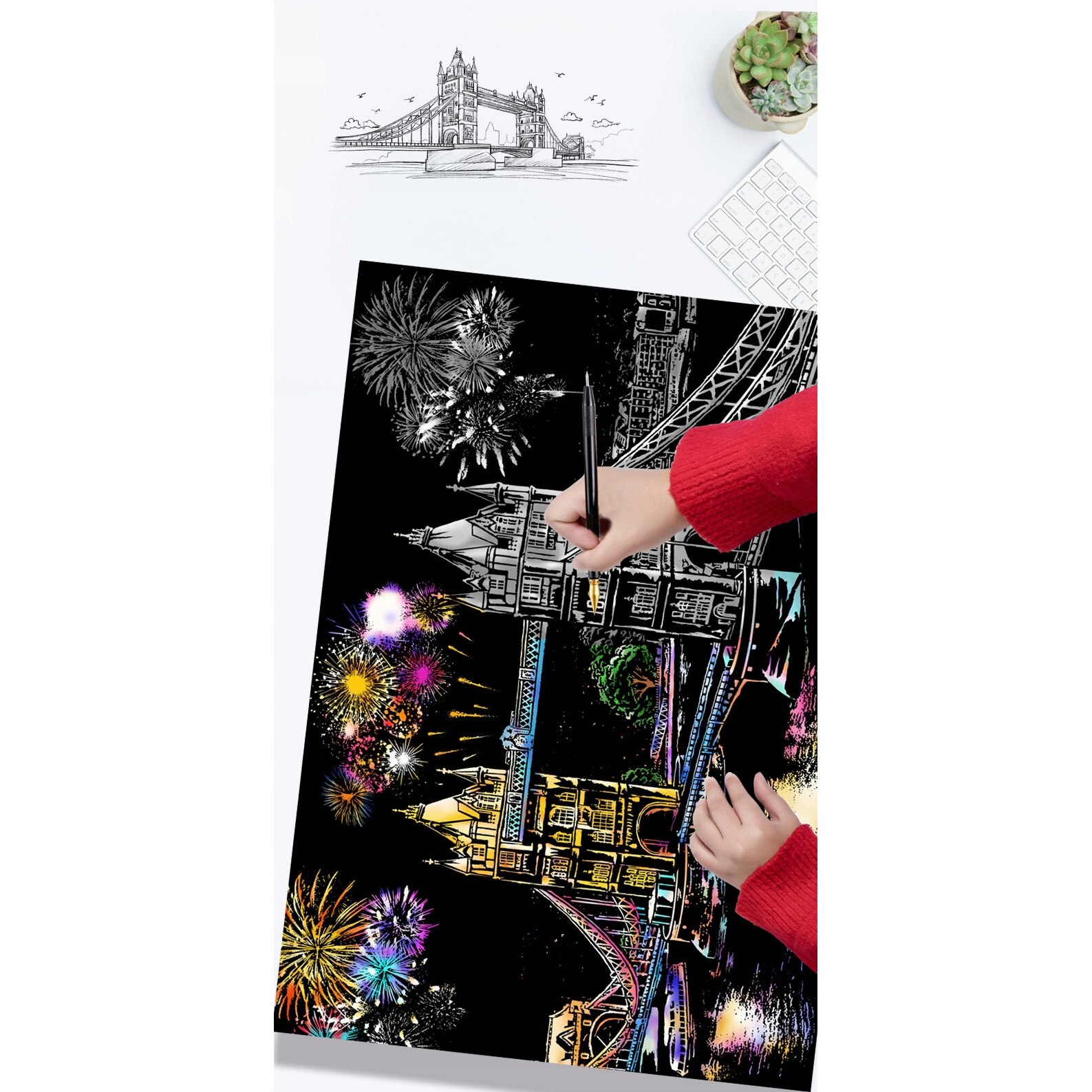 Set Imagine Scratch, Sydney, Moments, 75x52 cm, Multicolor - eMAG.ro