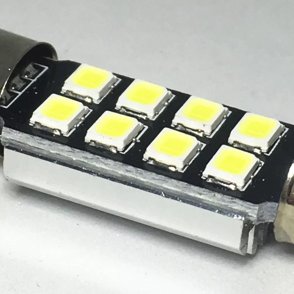 Set 2 becuri LED cu dioda 8 SMD 31mm 12V lumina alba, in blister - eMAG.ro
