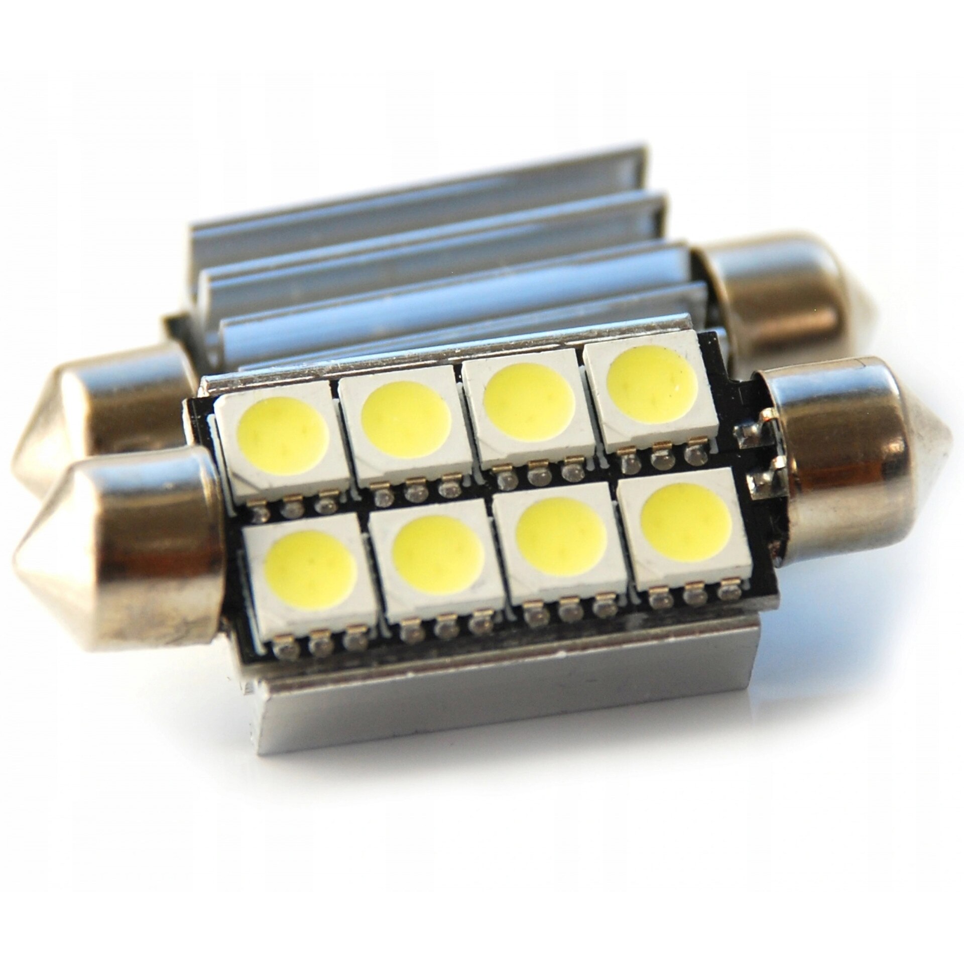 Set 2 becuri LED cu dioda 8 SMD 31mm 12V lumina alba, in blister - eMAG.ro