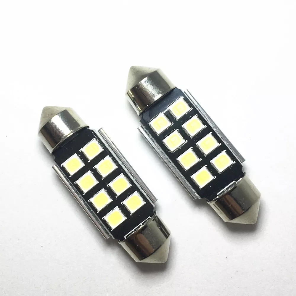 Set 2 becuri LED cu dioda 8 SMD 31mm 12V lumina alba, in blister - eMAG.ro