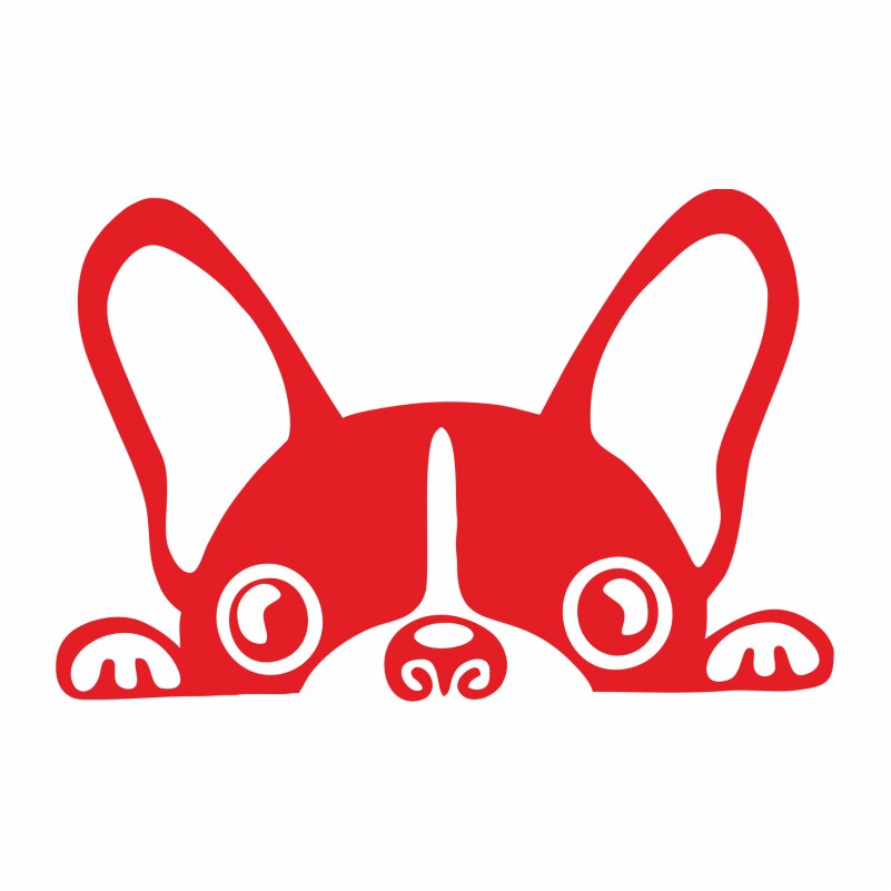 Sticker auto Scared Little Dog, Rosu, 30 cm - eMAG.ro