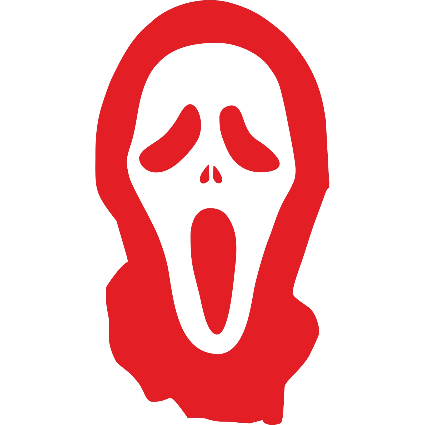 Sticker auto Scream, Rosu, 15 cm - eMAG.ro