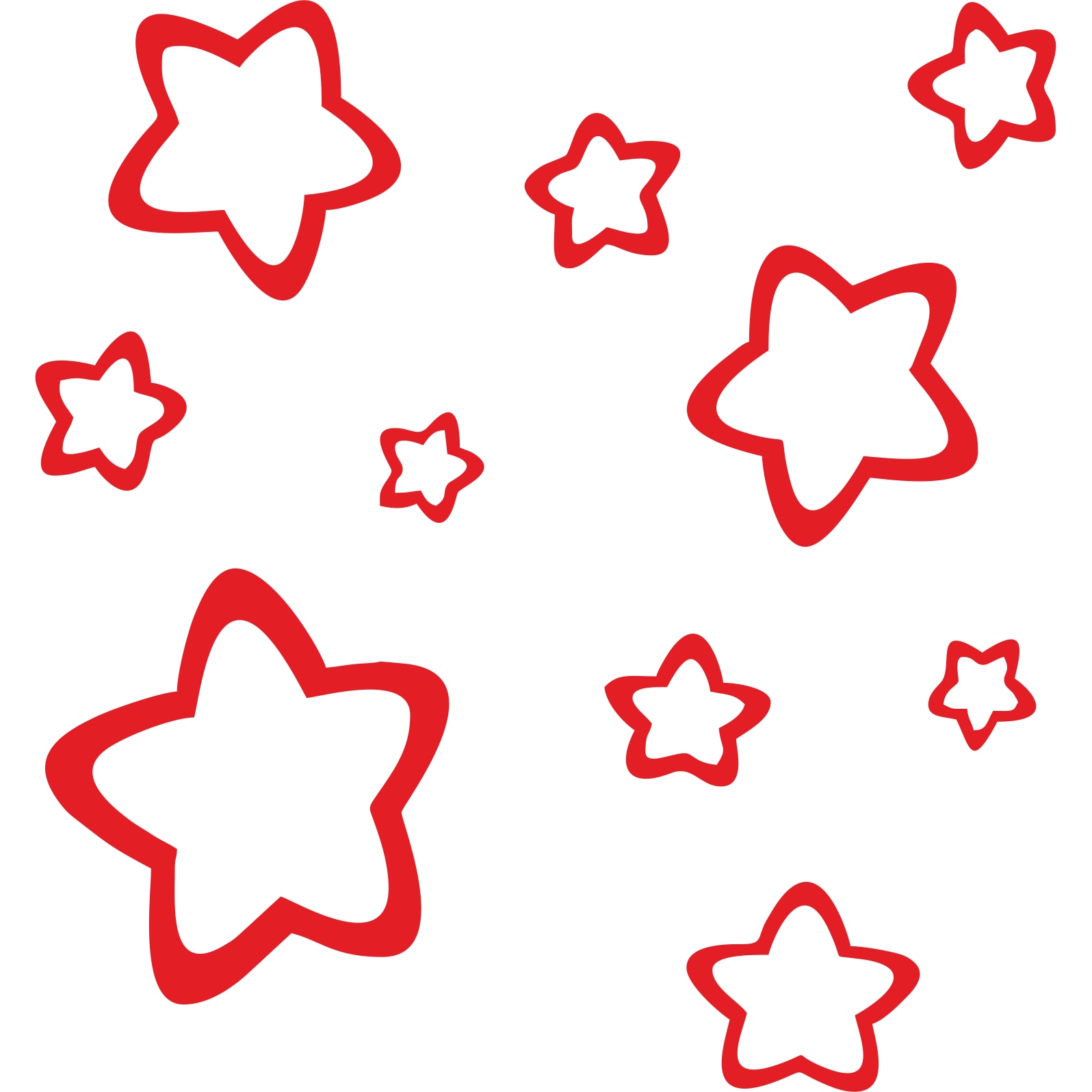 Sticker auto Stars, Rosu, 20 cm - eMAG.ro