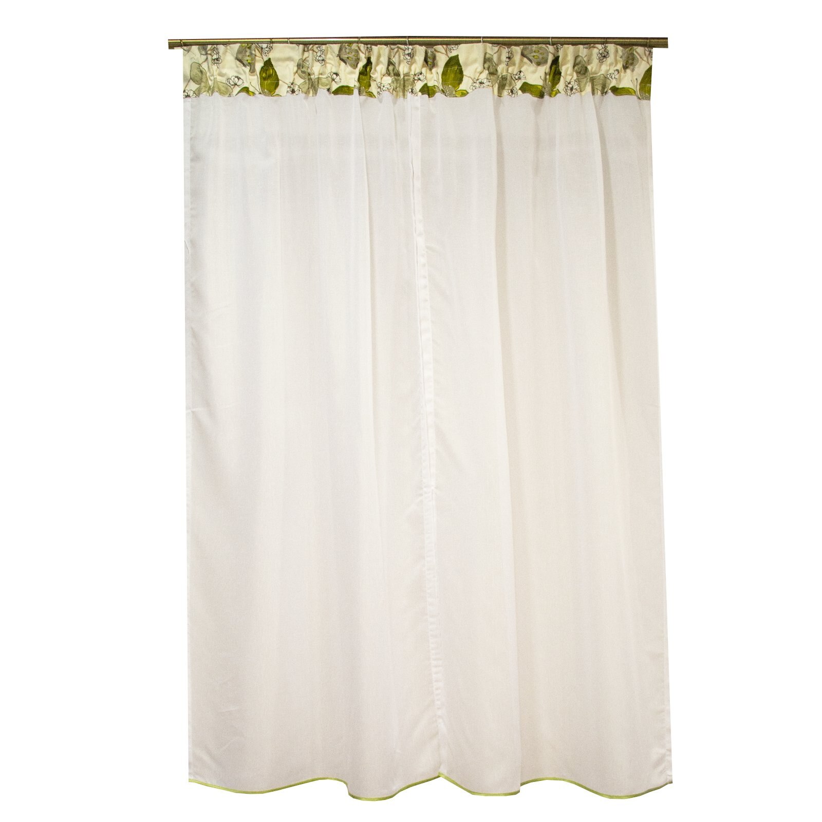Perdea Velaria de bucatarie alb cu fluturi verzi, 155x160 cm - eMAG.ro