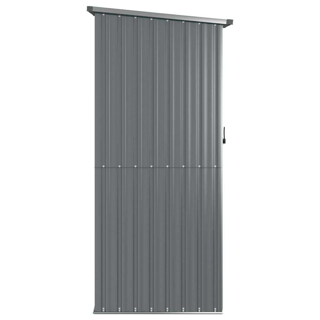 Sopron de gradina, gri, 118,5x97x209,5 cm, otel zincat, pentru exterior ...