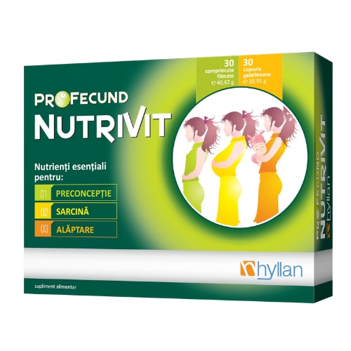 PROFECUND Nutrivit x 30 Cpr filmate + 30 cps moi, Hyllan - eMAG.ro