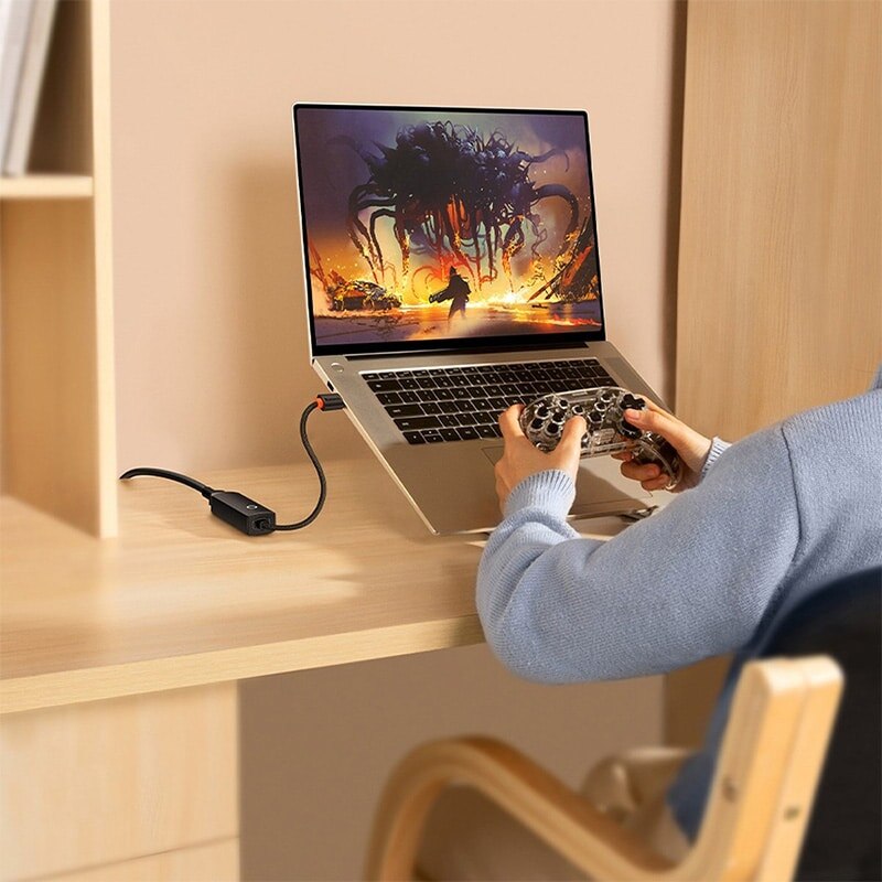 Adaptor de Retea Extern, Baseus BS-OH002 Lite Series, USB 3.0 la RJ45 ...