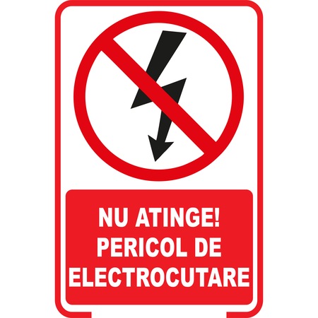 Semn Indicator, Nu Atinge Pericol de Electrocutare, Autocolant Printat ...