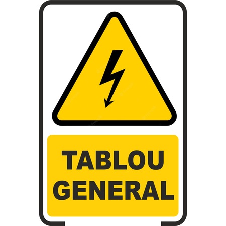 Semn Indicator, Tablou General, Placa compacta PVC, 10x15 cm - eMAG.ro