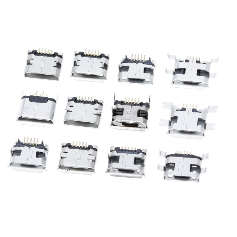 Set 60 Conectori Mama MicroUSB, 5 pini, 12 modele - eMAG.ro