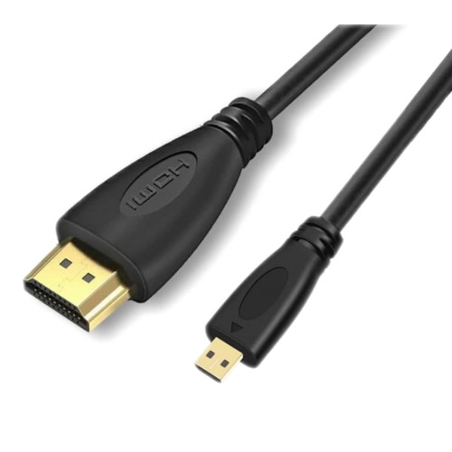 Cablu micro HDMI la HDMI, 1.5m, tata, negru - eMAG.ro
