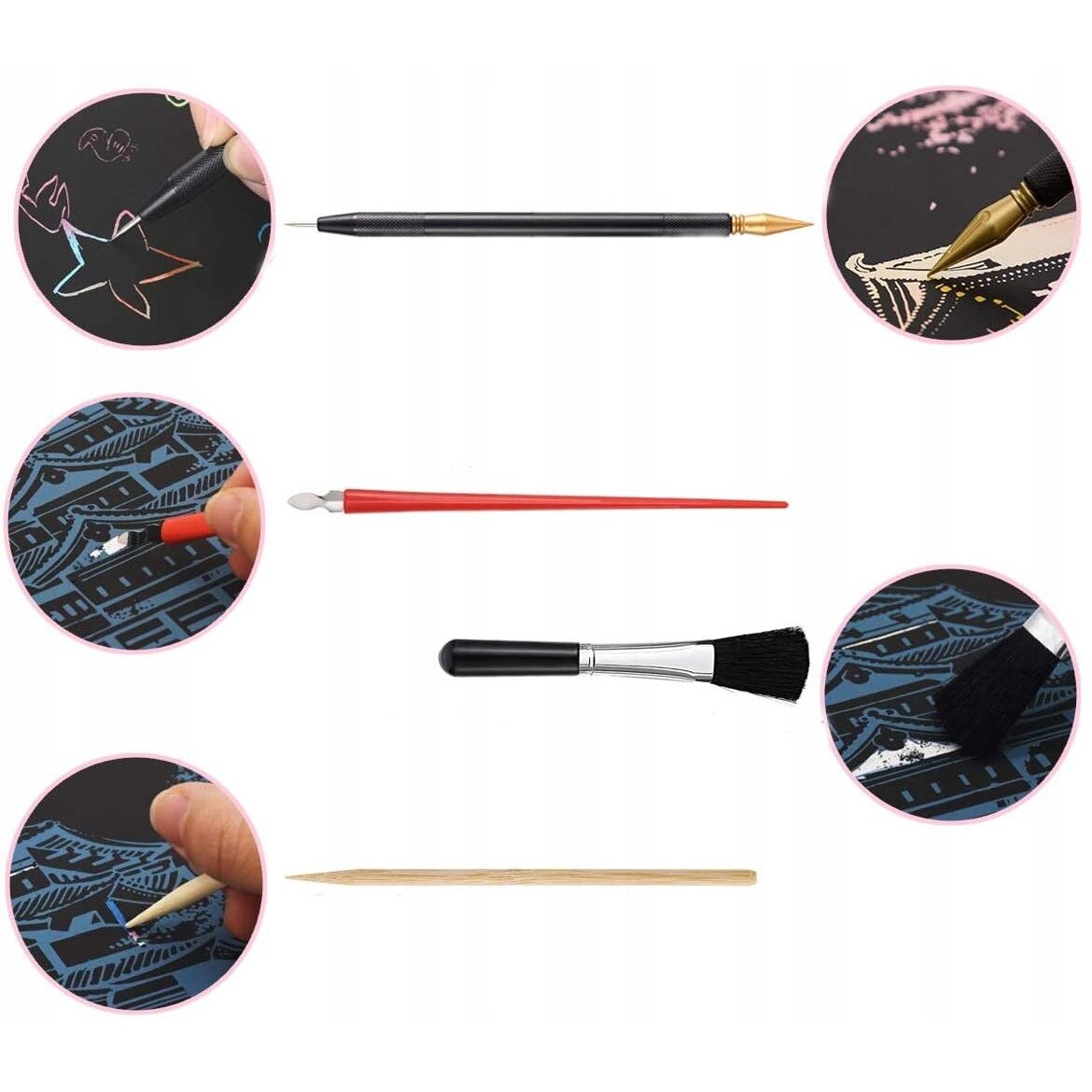Set Imagine Scratch, Trusa de instrumente, Moments, Multicolor - eMAG.ro