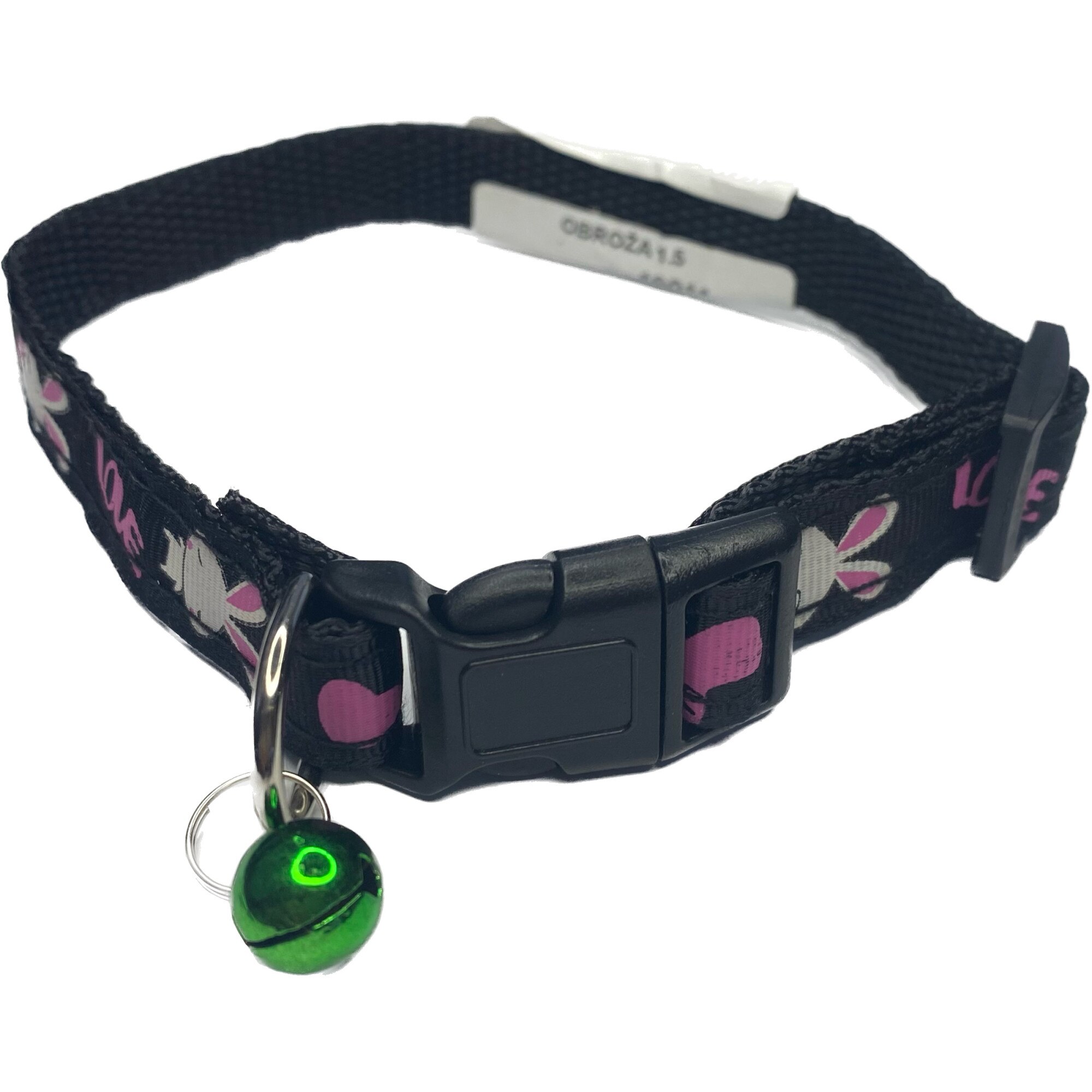 Zgarda pentru catei sau pisici, ajustabila, cu model, 36 x 1.5 cm ...