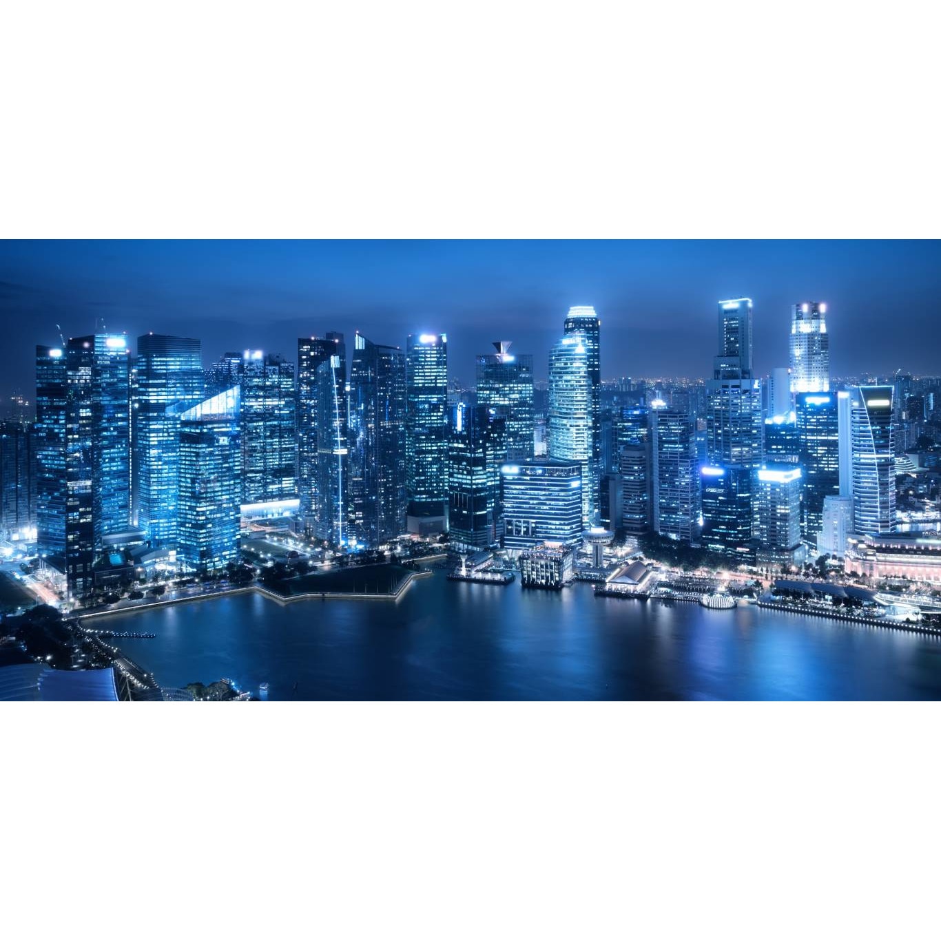 Sticker perete - Cladire De Birouri Moderna In Singapore, 120x80 cm ...