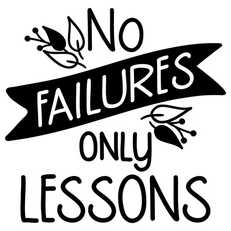 Sticker decorativ pentru perete, No failures, only lessons, 50x50cm ...