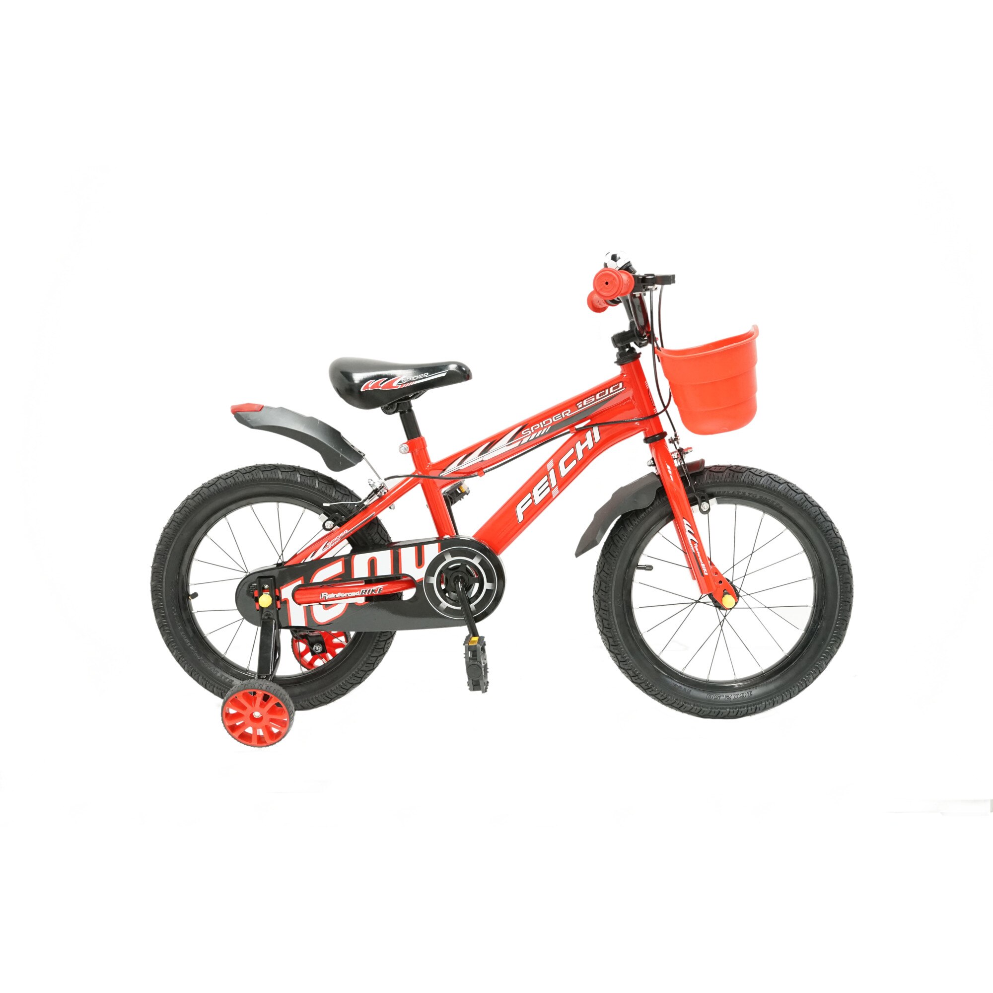 Bicicleta 16 inch pentru copii, Spider 1600, cu roti ajutatoare si cos ...