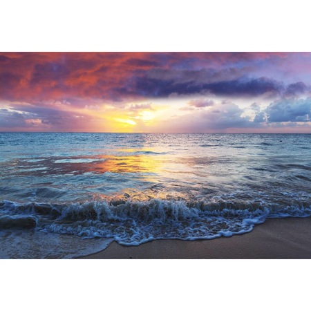 Fototapet autoadeziv PVC - Rasaritul, Marea Si Cerul Colorat, 360 x 250 ...