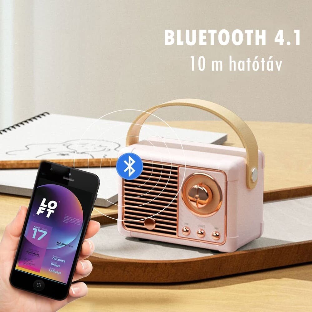 Boxa portabila, Ebuy, Bluetooth, Roz - eMAG.ro