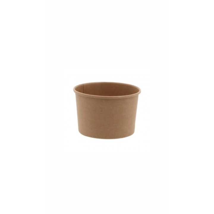 Set cupe kraft natur pentru inghetata, 50 buc, capacitate 150 cc - eMAG.ro