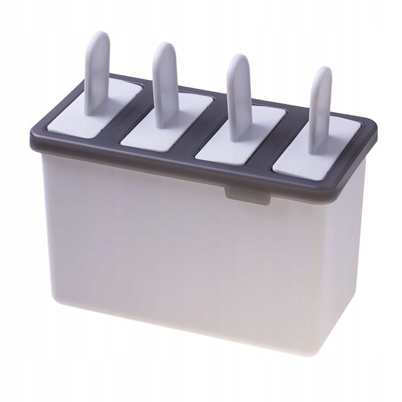 Forma pentru inghetata, 4 Compartimente, Plastic, Alb, Gri - eMAG.ro