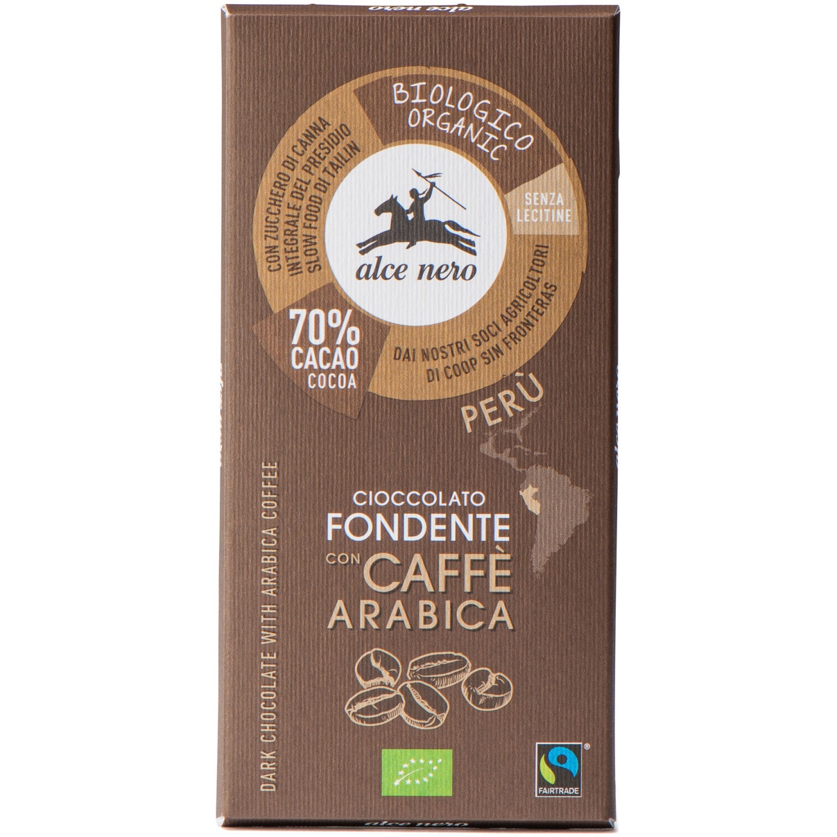 Ciocolata neagra organica cu cafea Fairtrade Alce Nero, 50g - eMAG.ro