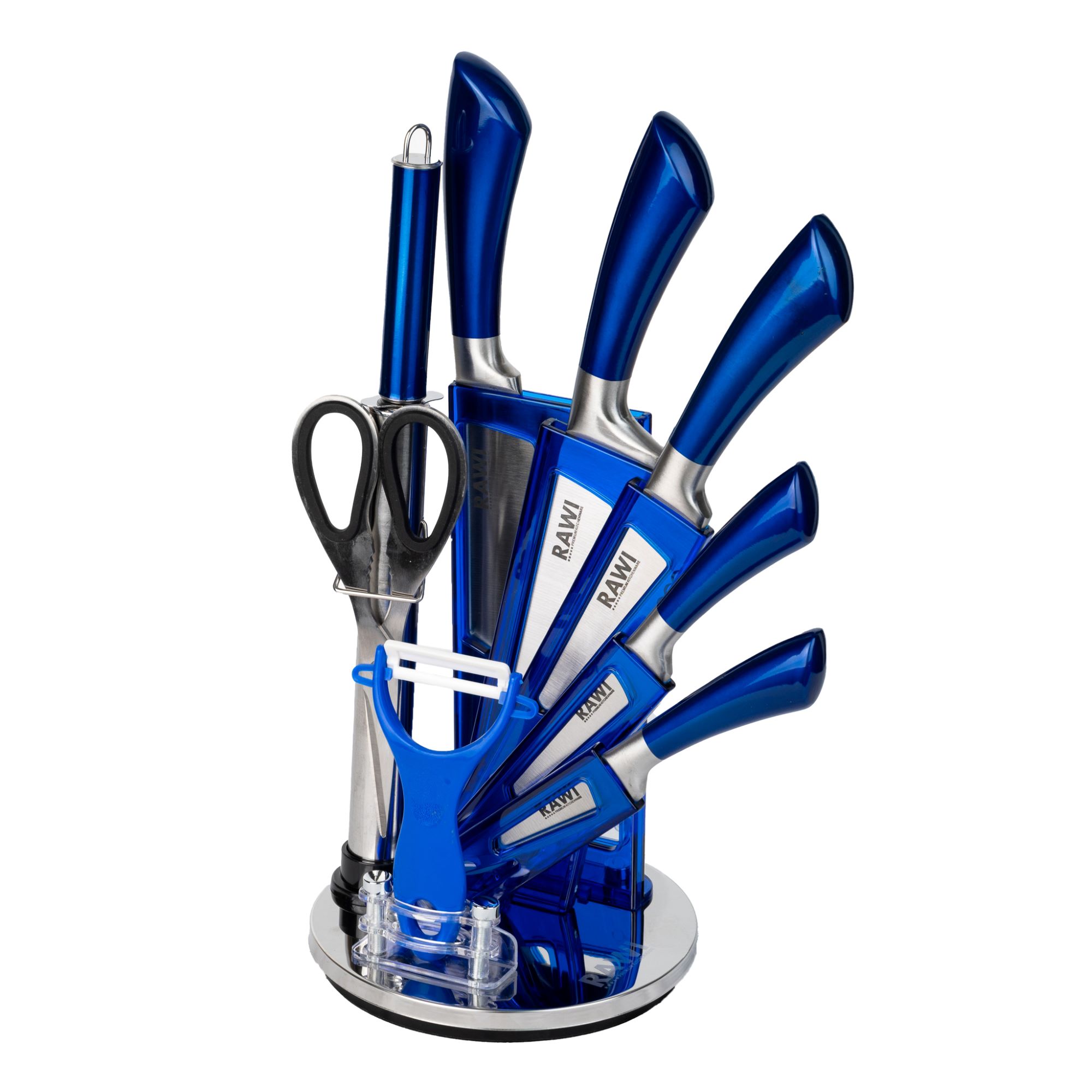 Set cutite profesionale Rawi High-Quality din inox turnat, 9 piese ...