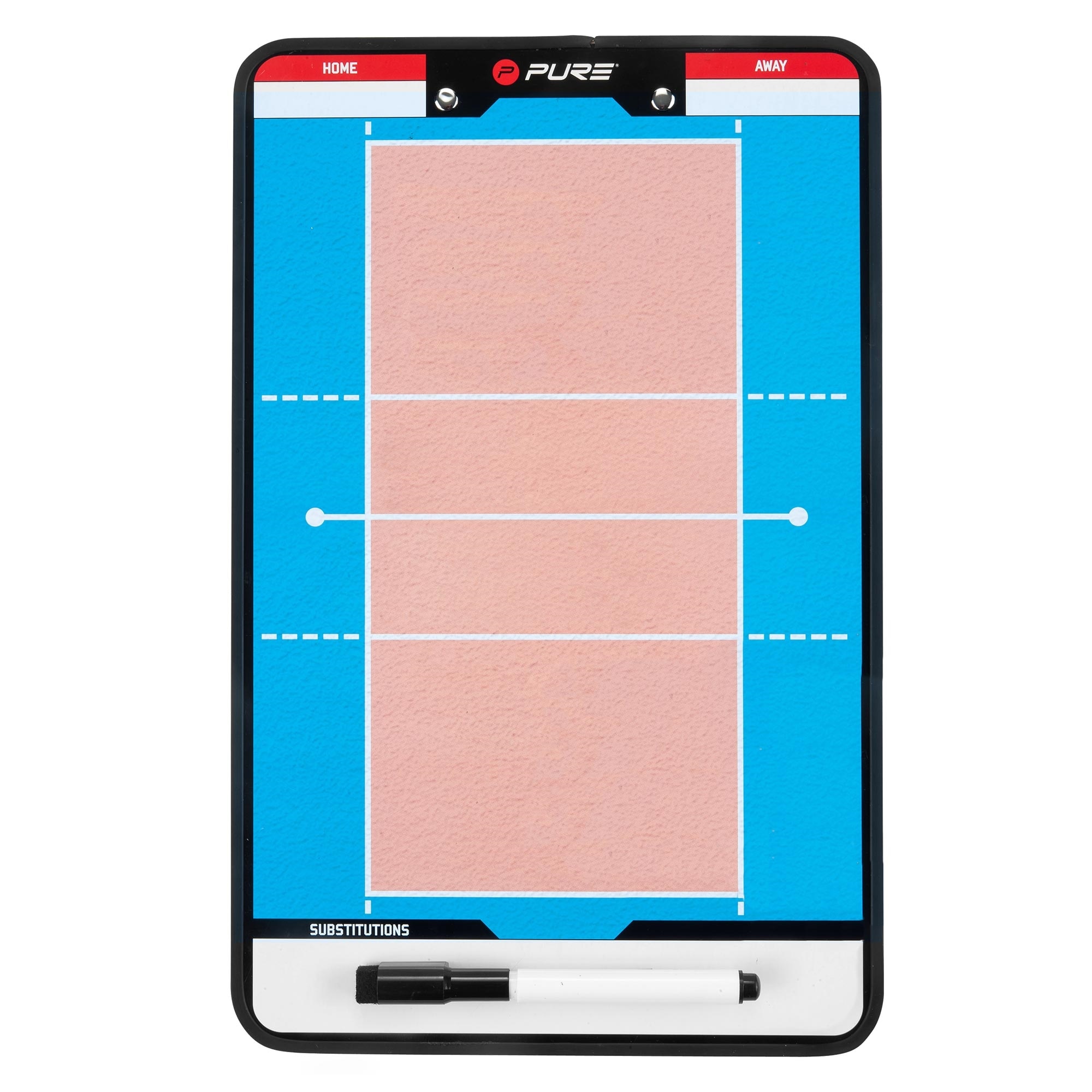 Tabla tactica pentru volei, Pure2Improve, 21,5 x 34,5 x 1,5 cm, alb ...