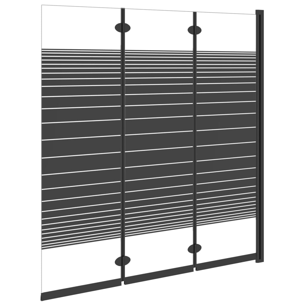 Cabina de dus pliabila, vidaXL, 130x130 cm, 3 panouri, negru, ESG - eMAG.ro