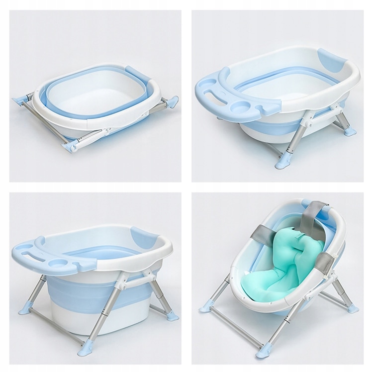 Set Cada de baie pentru bebelusi cu perna, Inny, Plastic, Multicolor ...