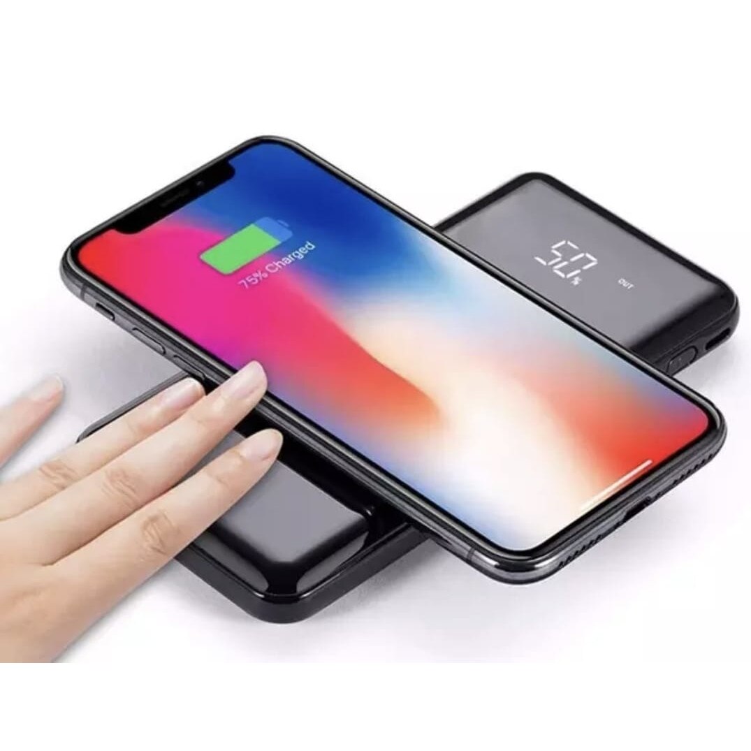 Baterie externa wireless Ravan, Incarcare Wireless Fast Charge ...