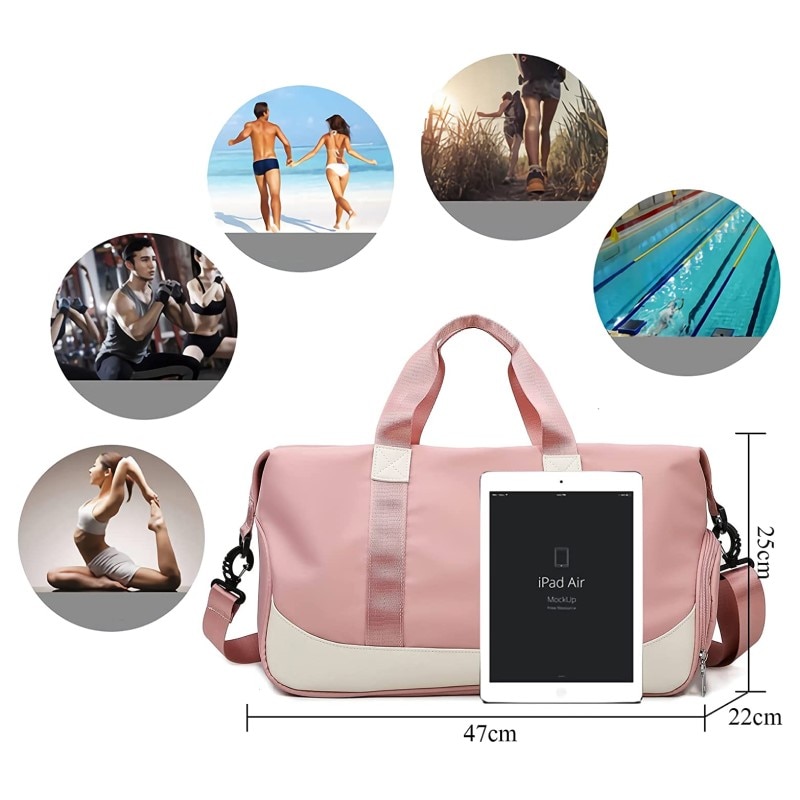 Geanta sport pentru sala, impermeabila, cu compartiment pentru ...