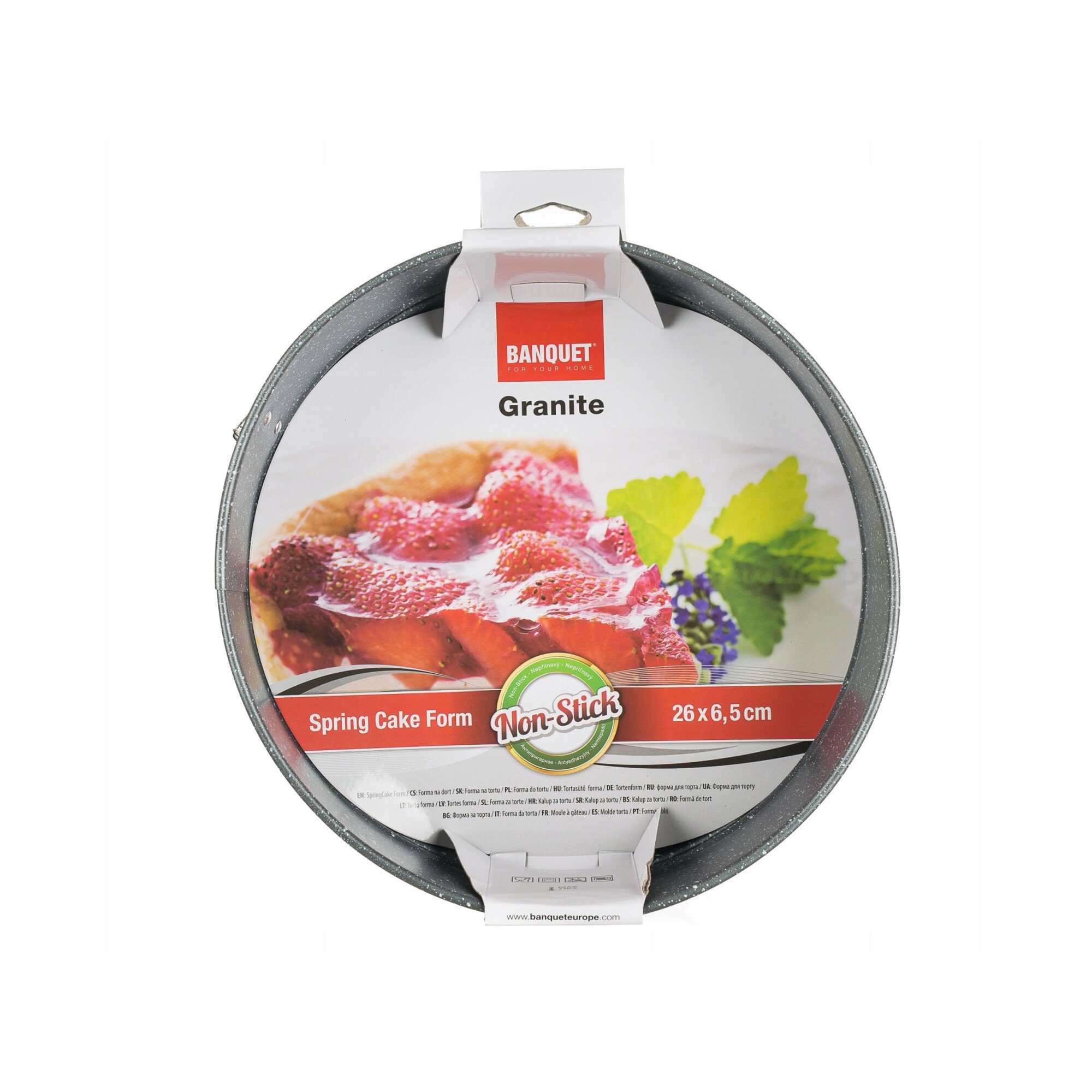 Forma pentru tort, Banquet, Granit, 26.5 cm, Gri - eMAG.ro